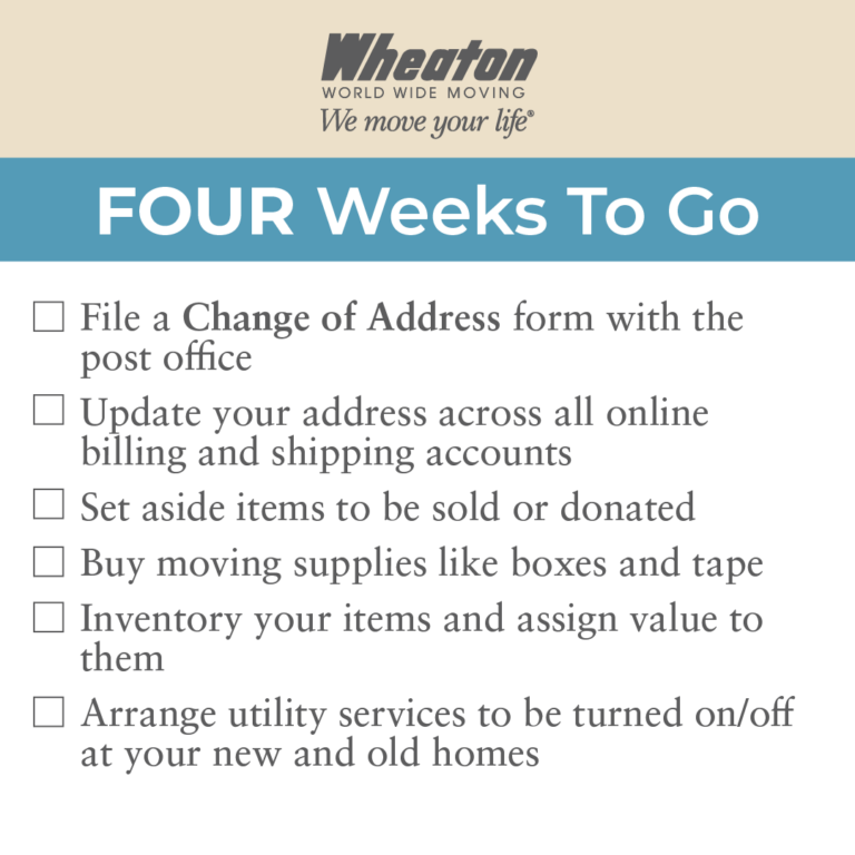 The Ultimate Moving Checklist: Prepare for Your Move | Wheaton