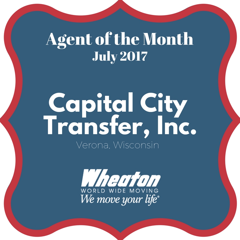 Capital City Transfer, Inc. earns Agent of the Month | Wheaton